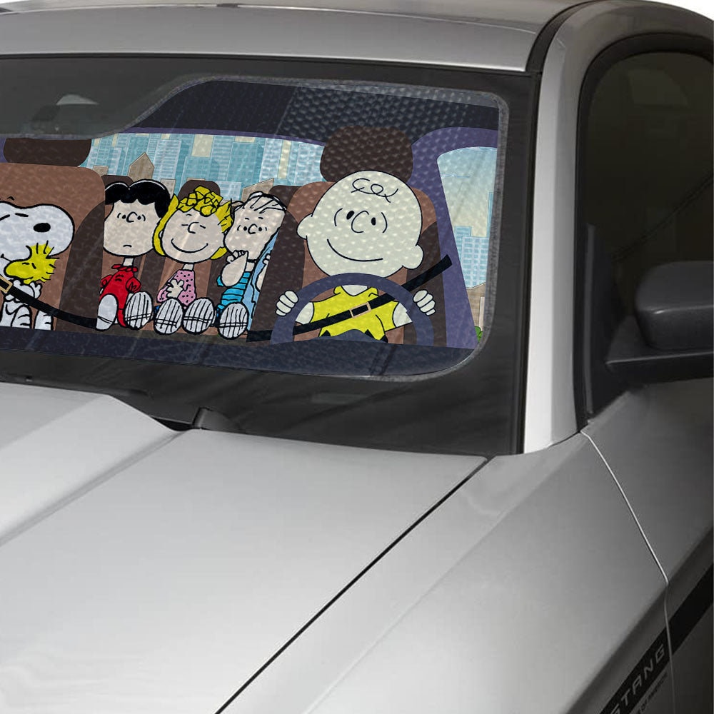 Snoopy Car Auto Sun Shade Windshield Funny Gift sold by Louse San Hill ...