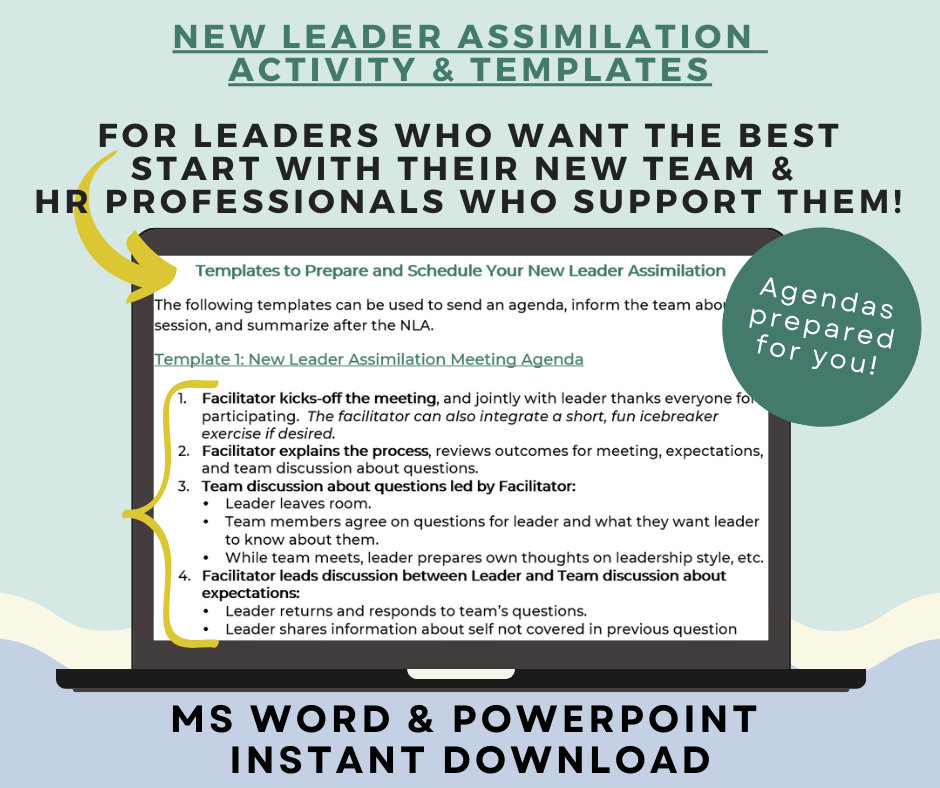 New Leader Assimilation Activity Guide & Templates | Leadership Tools ...