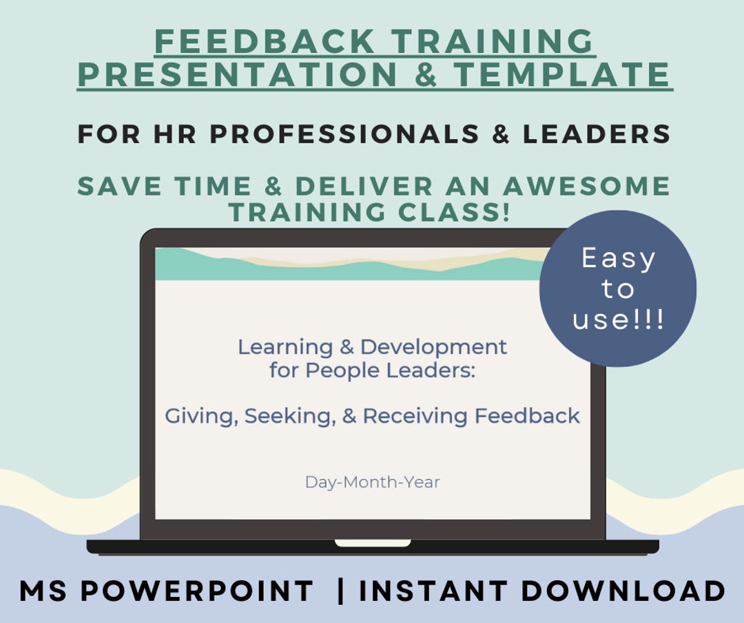 Feedback Training Presentation & Template Professional Development HR ...