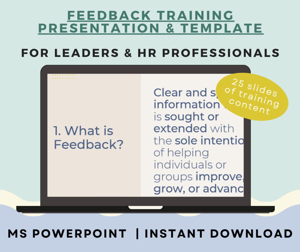 Feedback Training Presentation & Template Professional Development HR ...