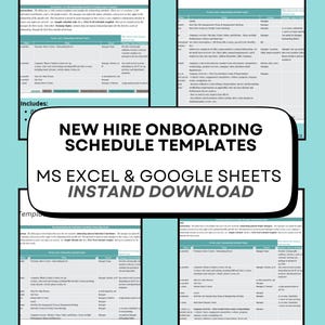 New Hire Onboarding Schedule Templates: HR & Managers (MS Excel, Google ...