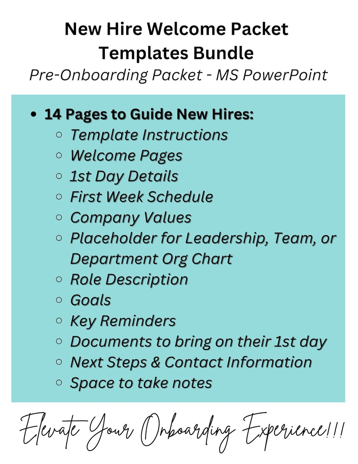New Hire Welcome Packet Bundle | Onboarding | New Employee Social Media ...