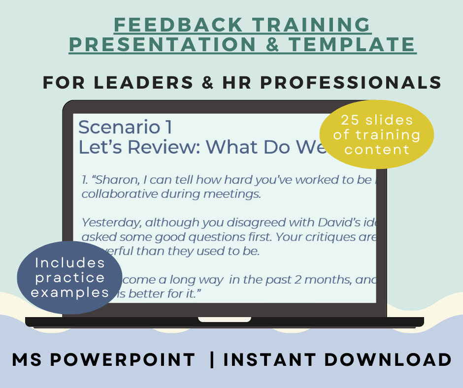 Feedback Training Presentation & Template Professional Development HR ...