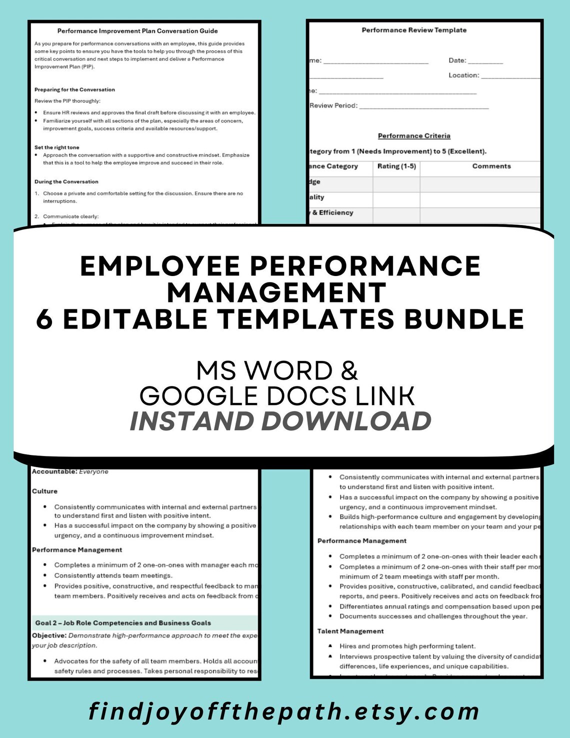 2025 Employee Performance Review Templates: HR Feedback Forms (digital ...