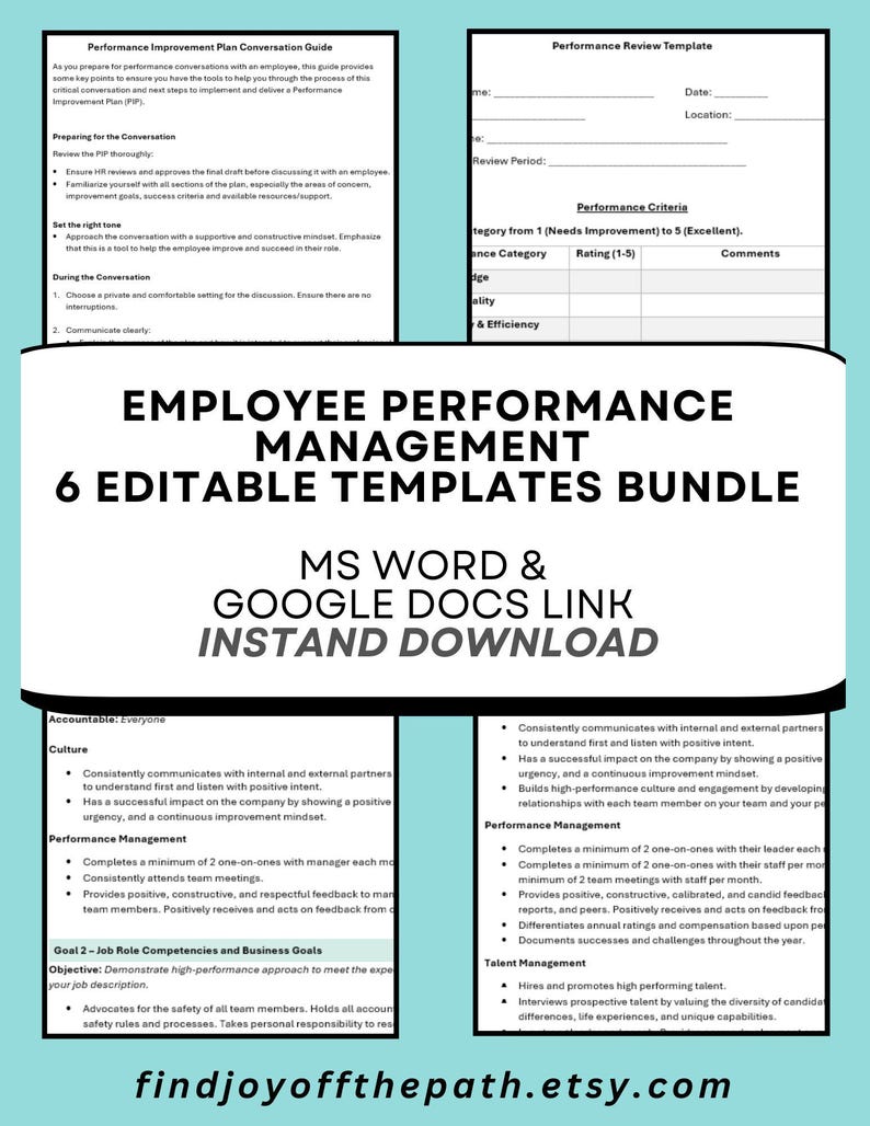 2025 Employee Performance Review Templates: HR Feedback Forms (digital ...