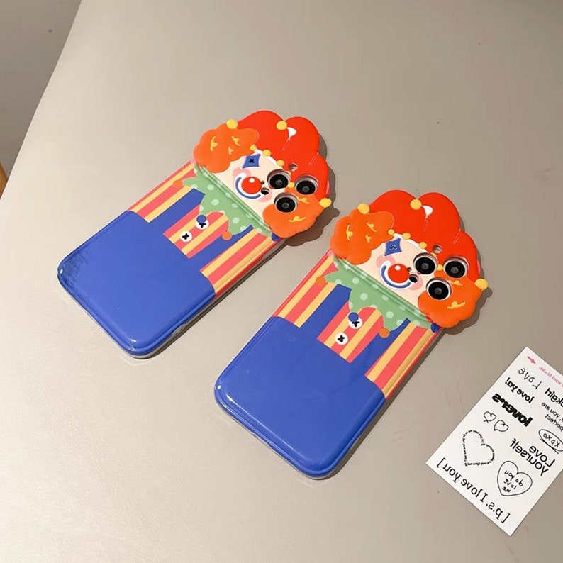 Fun Cartoon Funny Clown Phone Case iPhone 14 13 12 11 Pro Max Phone ...