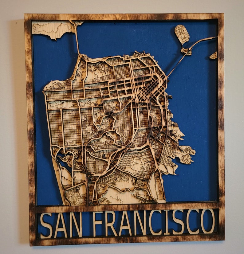 Custom 3-layer Laser Cut Map: Celebrating Your Journey Anywhere in the ...