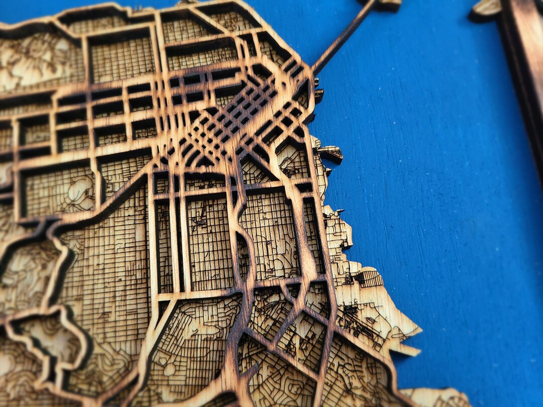 Custom 3-layer Laser Cut Map: Celebrating Your Journey - Etsy