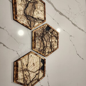 Custom 3-layer Laser Cut Map: Celebrating Your Journey Anywhere in the ...