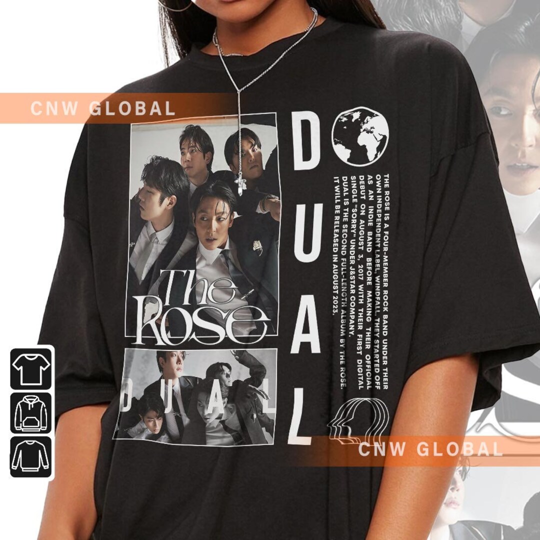 The Rose Kpop Shirt, Dual Rock Album Tee V4, Woosung Dojoon Hajoon ...