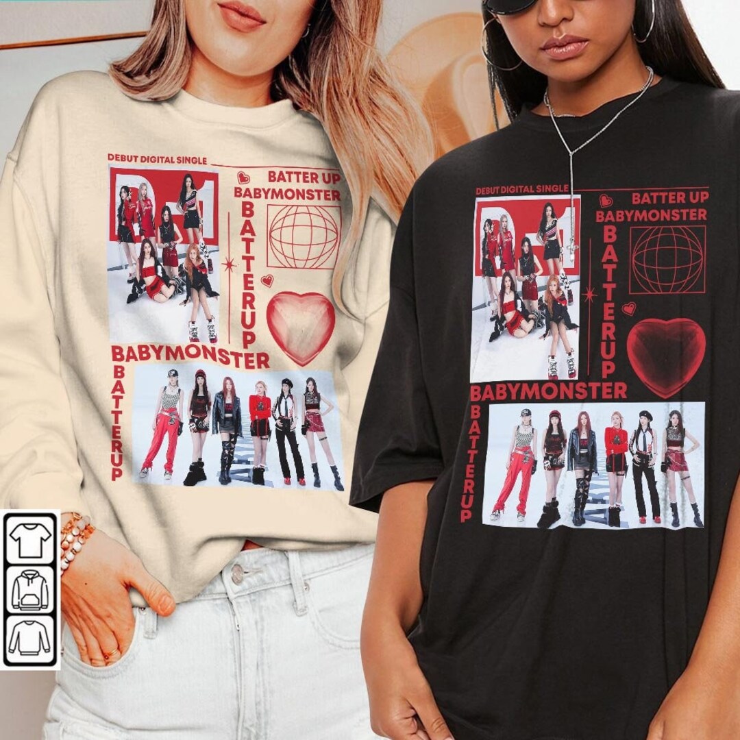 Babymonster Kpop Shirt Batter up Album Sweatshirt 5 - Etsy Canada
