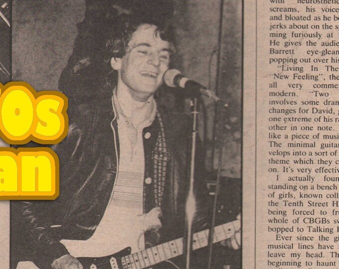 TALKING HEADS - 1977 Original NME Clipping - Concert Live at Cbgbs ...