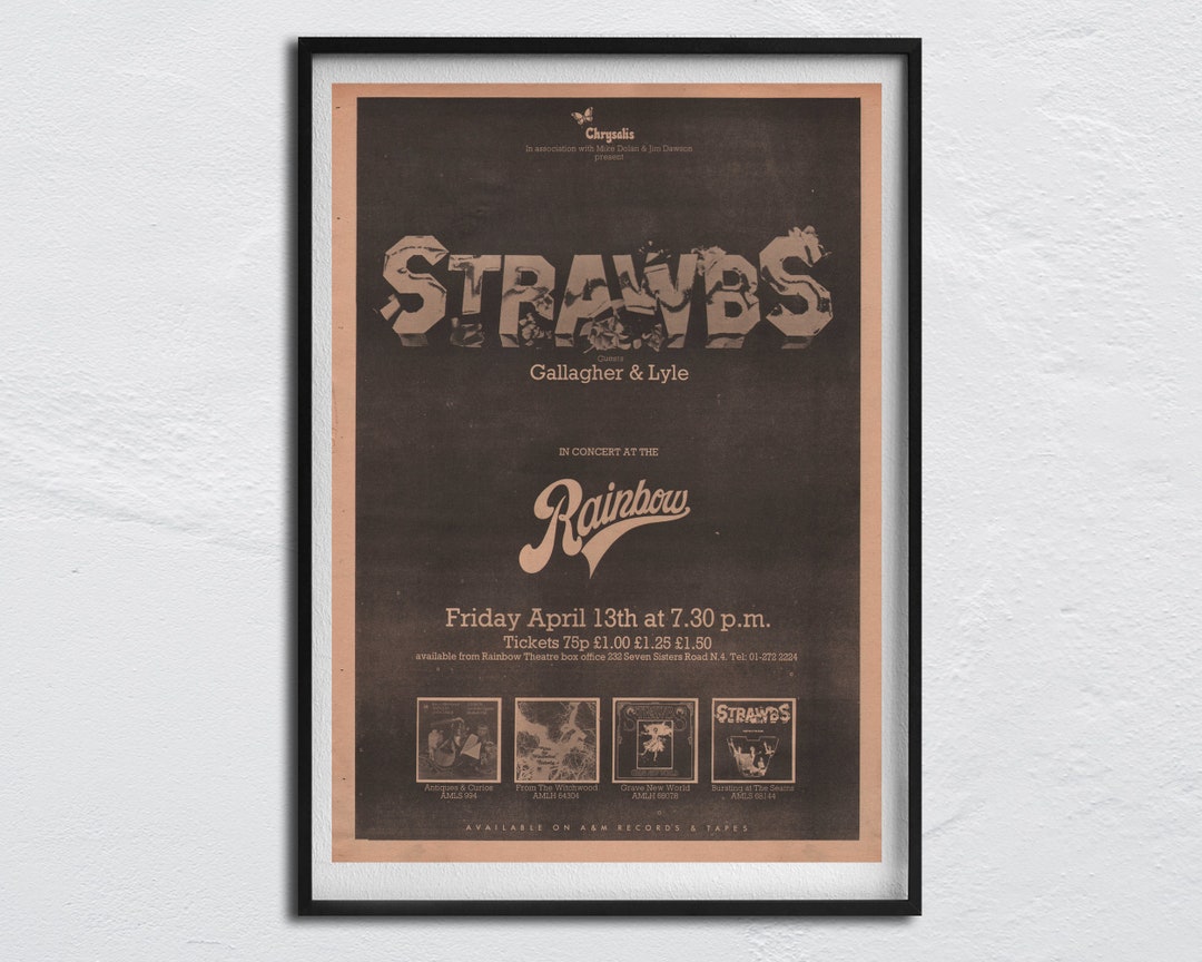 STRAWBS 1973 Original NME Poster Concert at the Rainbow & - Etsy