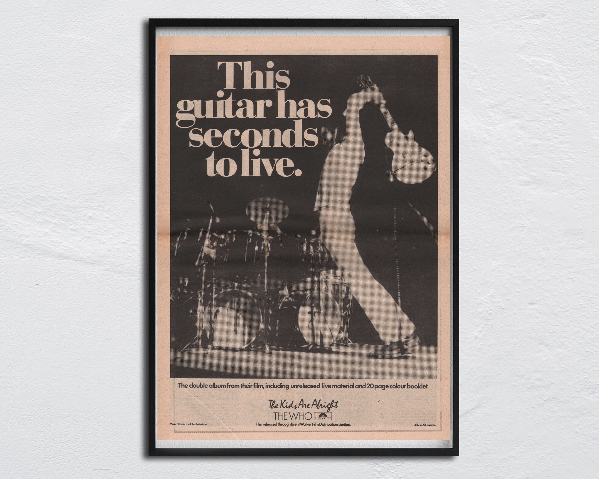 The WHO 1979 NME Poster This Guitar Has Seconds to Live / - Etsy