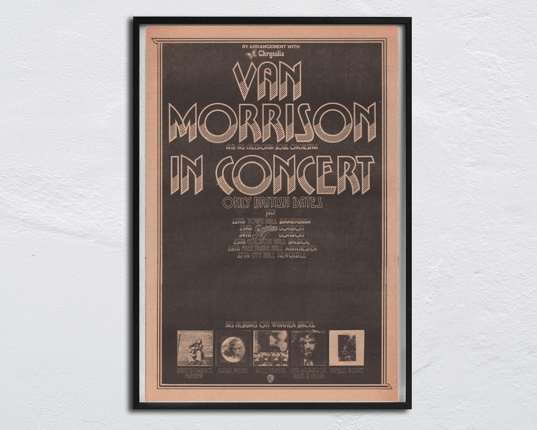 VAN MORRISON Poster - 1973 Original NME - in Concert / and His ...