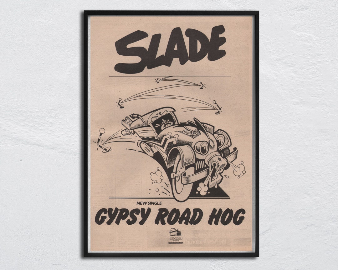 SLADE POSTER 1977 Original NME Gypsy Road Hog Noddy Holder, Don Powell ...