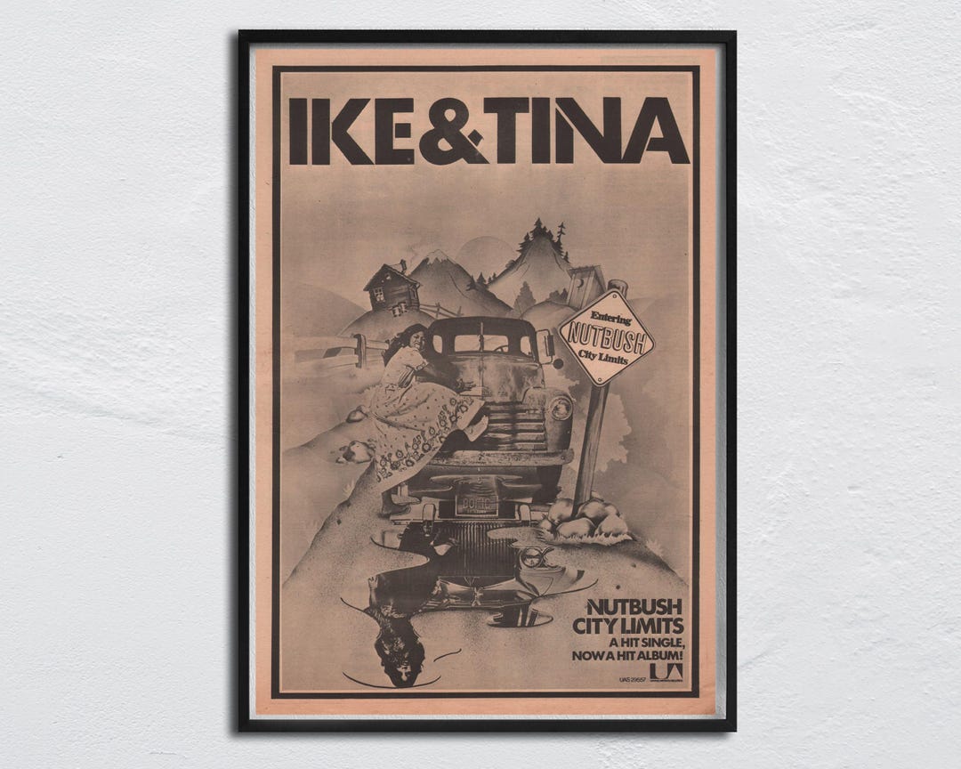 Ike & TINA TURNER Poster - 1973 Sounds Clipping / Natbush City Limits ...