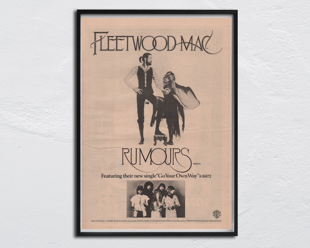 FLEETWOOD MAC 1977 Poster Original NME Rumours / Go Your Own Way ...