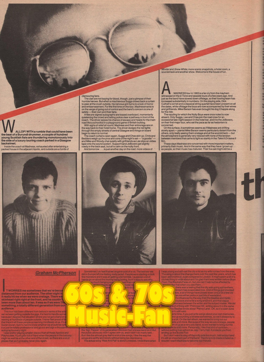 MADNESS - 1983 Big NME Clipping - the Return of the Mad 7 / Chas Smash ...