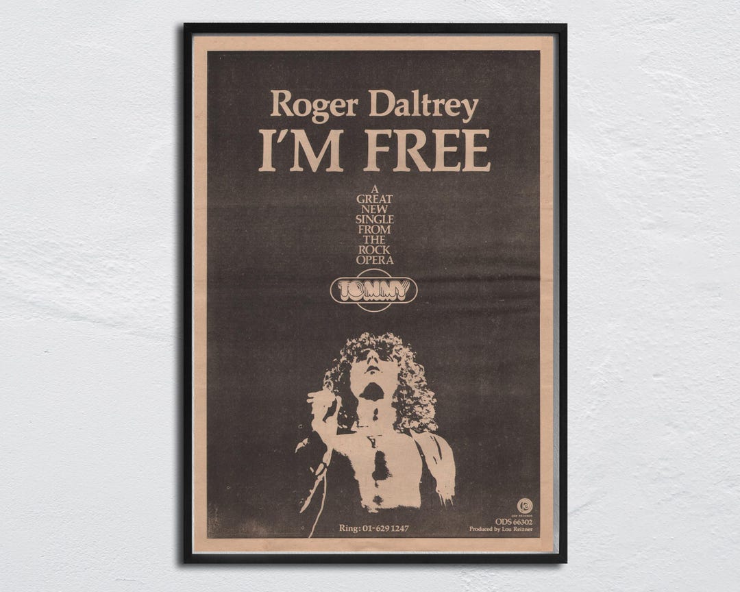 Roger Daltrey the WHO - 1976 NME Poster - I Am Free From Tommy - John ...