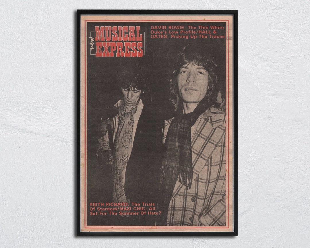 ROLLING STONES Poster 1977 Original NME - Mick Jagger, Keith Richards ...