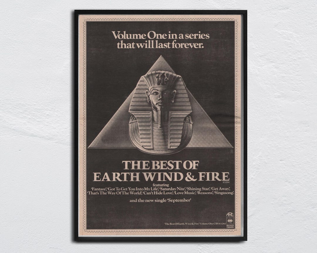Earth, Wind & Fire POSTER 1978 Original NME the Best of Fantasy ...