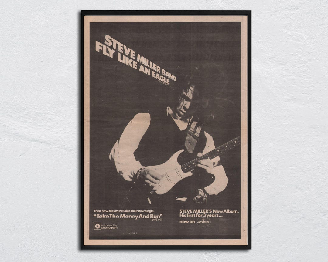 STEVE MILLER Band - 1976 Poster Original NME - Fly Like an Eagle ...
