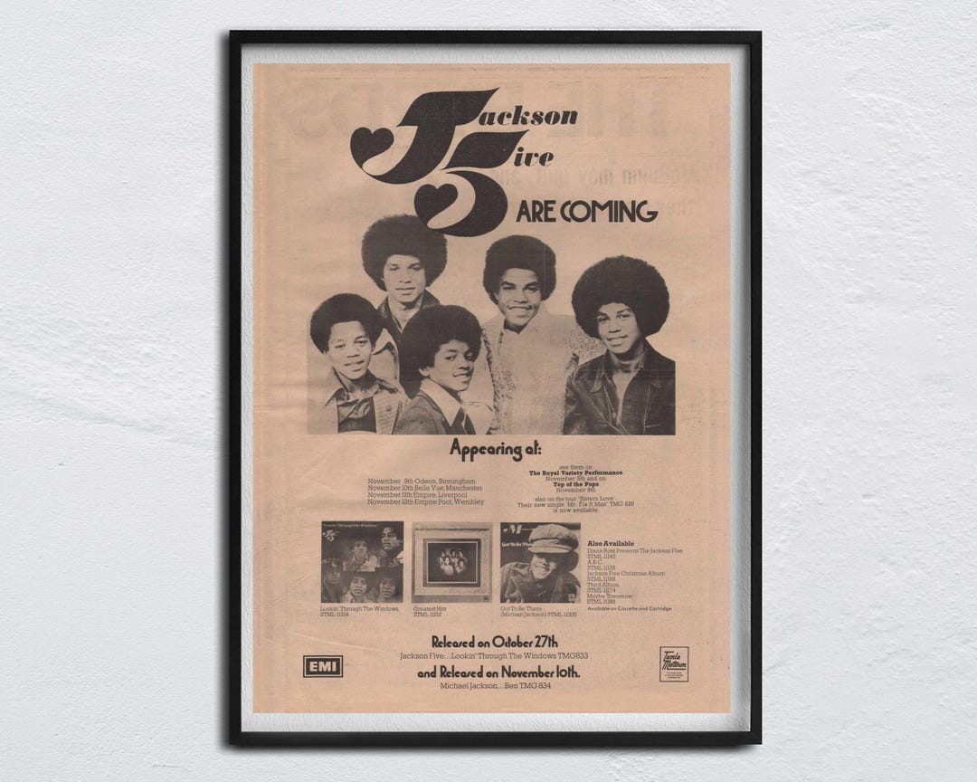 The JACKSONS, Jacksons 5 - 1977 Poster Original NME - Got to Be There ...