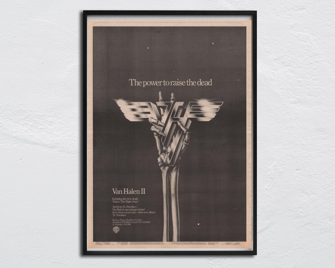 VAN HALEN Poster - 1979 Original NME - Van Halen 2 - Dance the Night ...