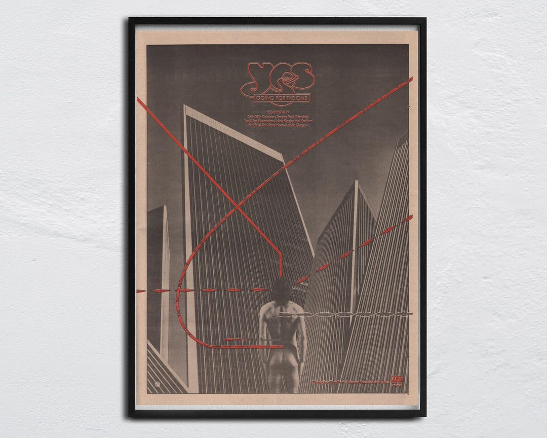 YES Poster - 1977 Original NME - Going for the One / Tony Kaye, Bill ...