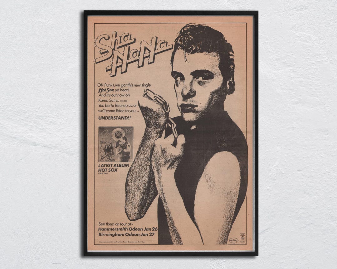 SHA NANA Poster 1975 - Hot Sox / Alan Cooper, Robert „rob“ Leonard ...