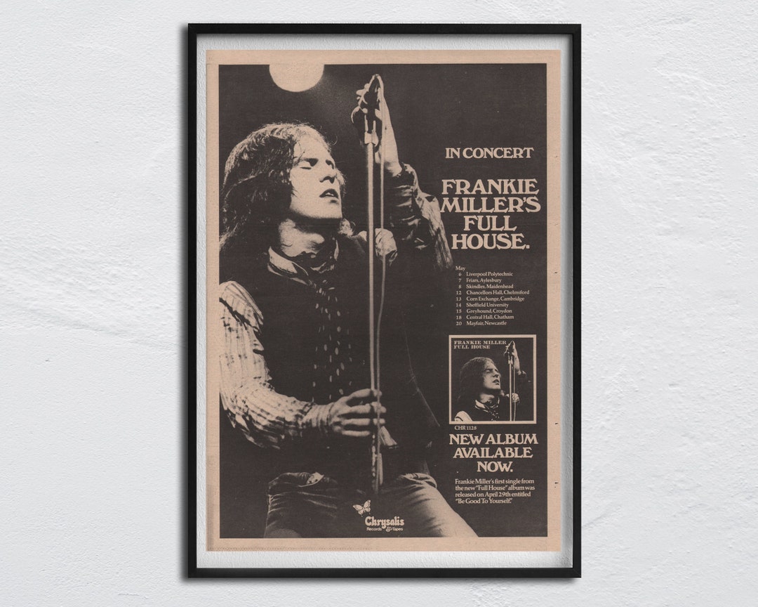 FRANKIE MILLER 1977 Original NME Poster Full House Tour - Etsy