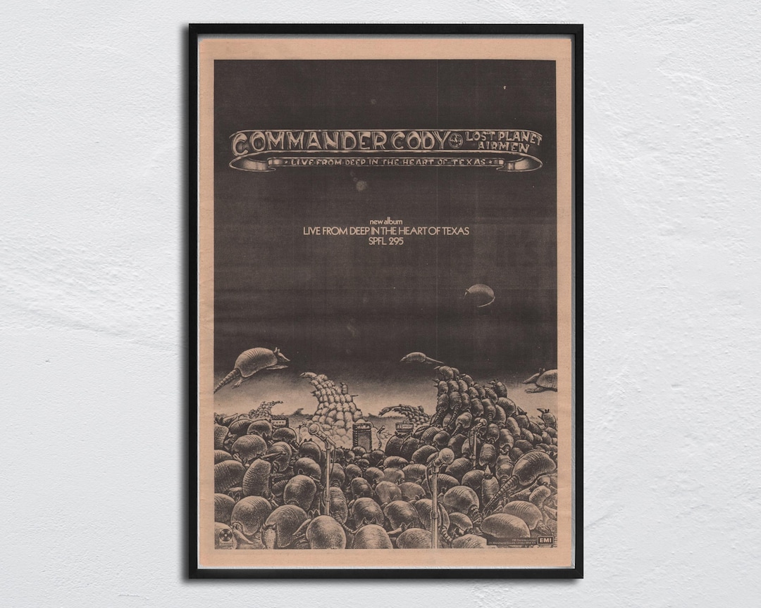 Poster COMMANDER CODY and His Lost Planet Airmen - 1973 Original NME ...