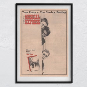 THE JAM 1977 Poster Original NME Paul Weller, Bruce Foxton, Rick ...