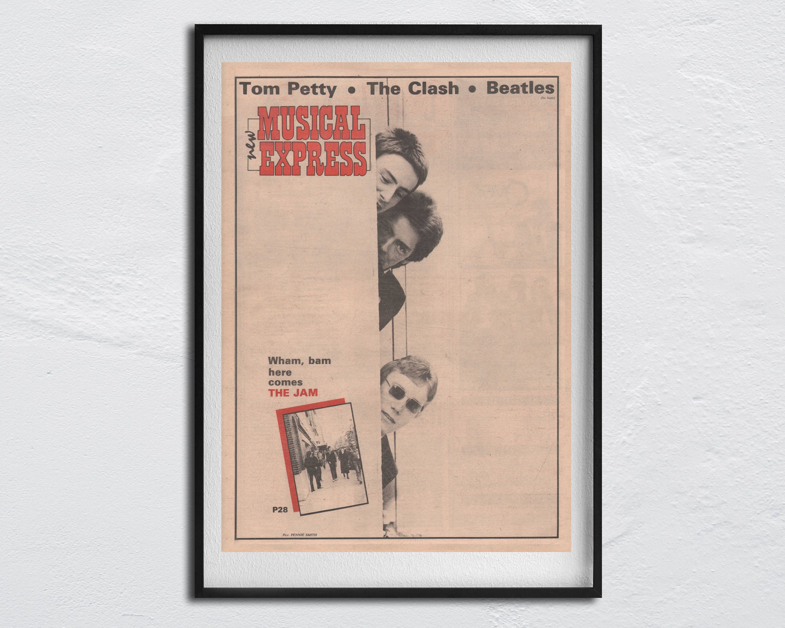 THE JAM 1977 Poster Original NME Paul Weller, Bruce Foxton, Rick ...