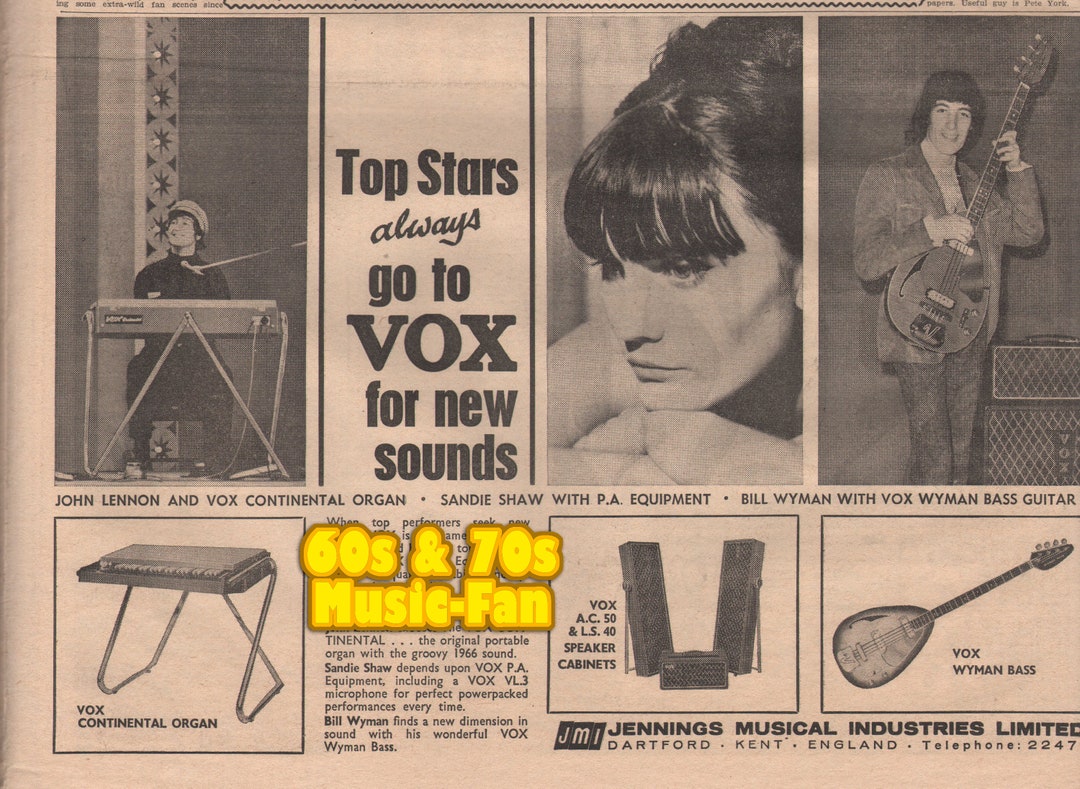 Original 1966 NME VOX Advertising Clipping With John Lennon - Etsy