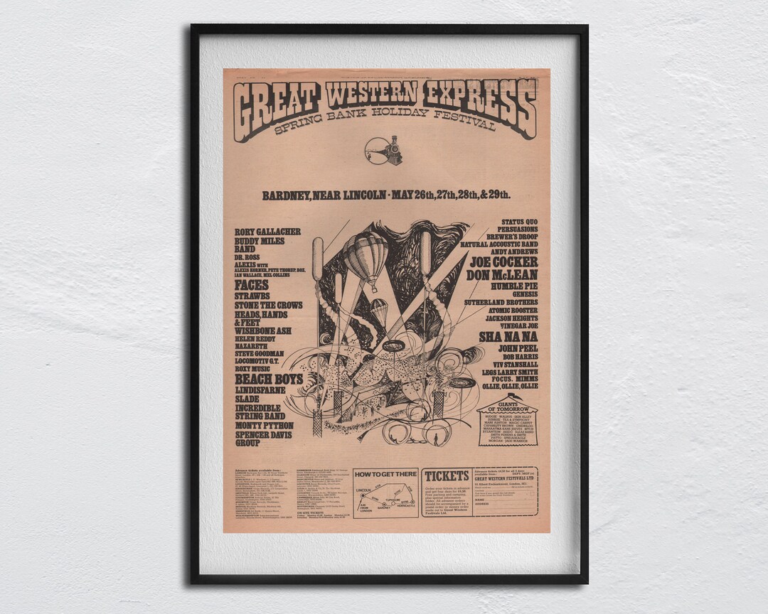 1972 Original NME Poster - Faces, Joe Cocker, Genesis Rory Gallagher ...