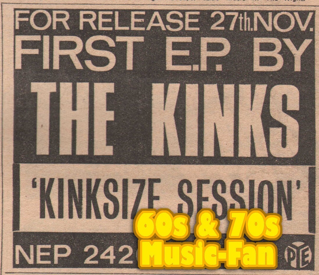 KINKS 1964 Original NME Clipping Kinksize Session First EP New Musical ...