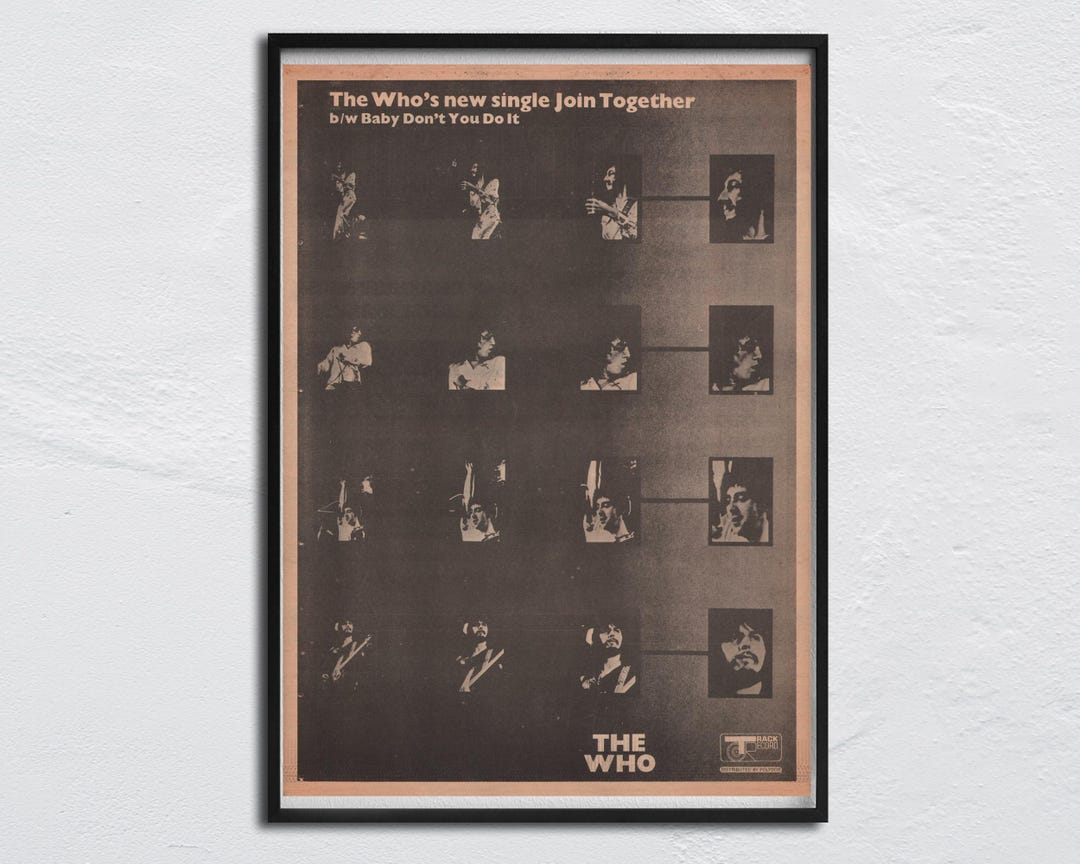 The WHO Poster 1972 Original NME - Join Together / Baby Dont You Do It ...