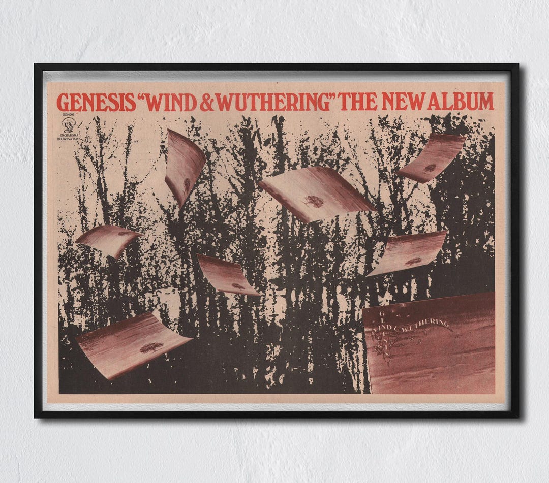 GENESIS - 1977 Poster Original NME - Wind & Wuthering / Tony Banks ...