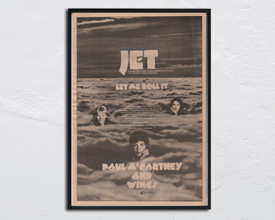 1974 BEATLES / WINGS Poster - Original NME - Jet / Let Me Roll It ...