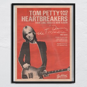 TOM PETTY and the Heartbreakers 1979 Original NME Poster Damn the Torpedoes / Here Comes My Girl ...