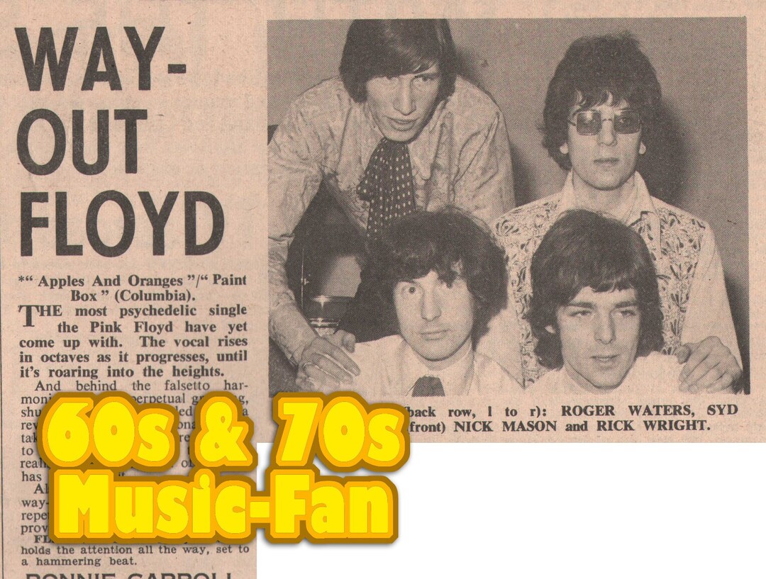 PINK FLOYD 1967 Original NME Clipping Way Out Floyd / Roger Waters ...