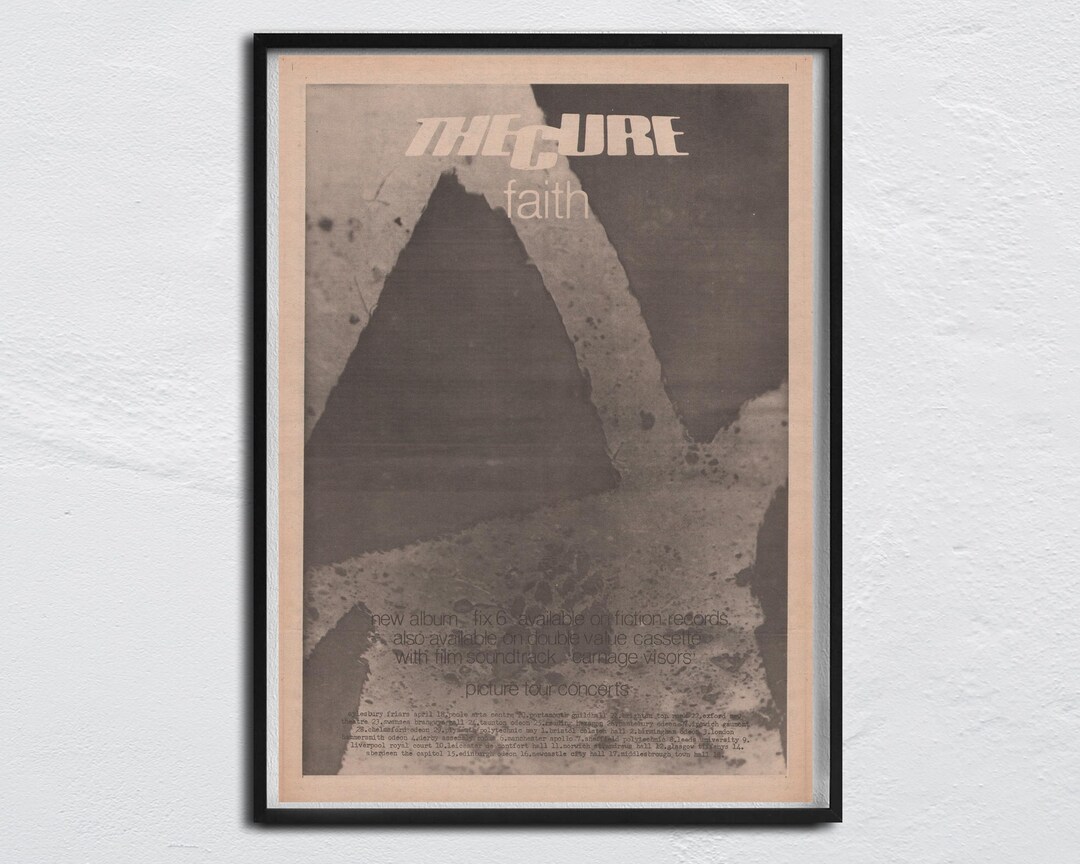 The CURE POSTER - 1981 Original NME - Faith - Robert Smith, Marc ...