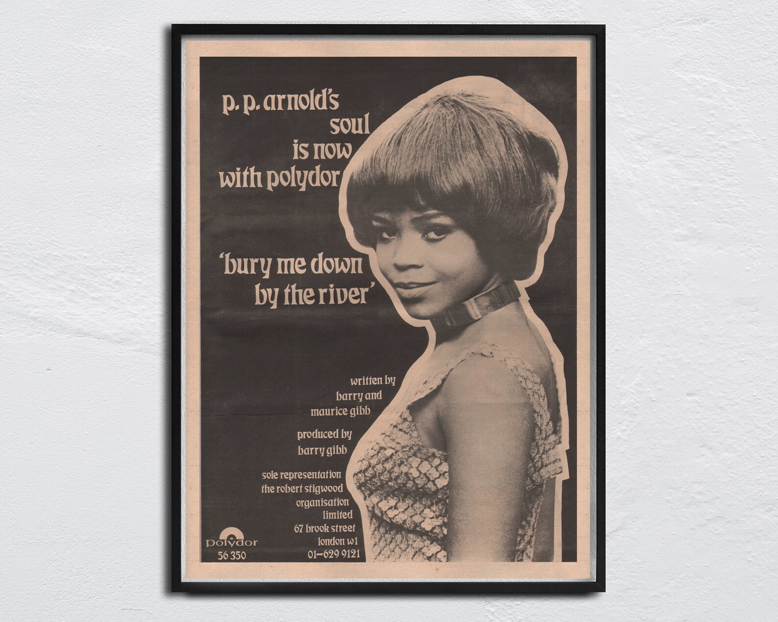 P.P. ARNOLD - 1969 Poster Original NME - Burn Me Down by the River ...
