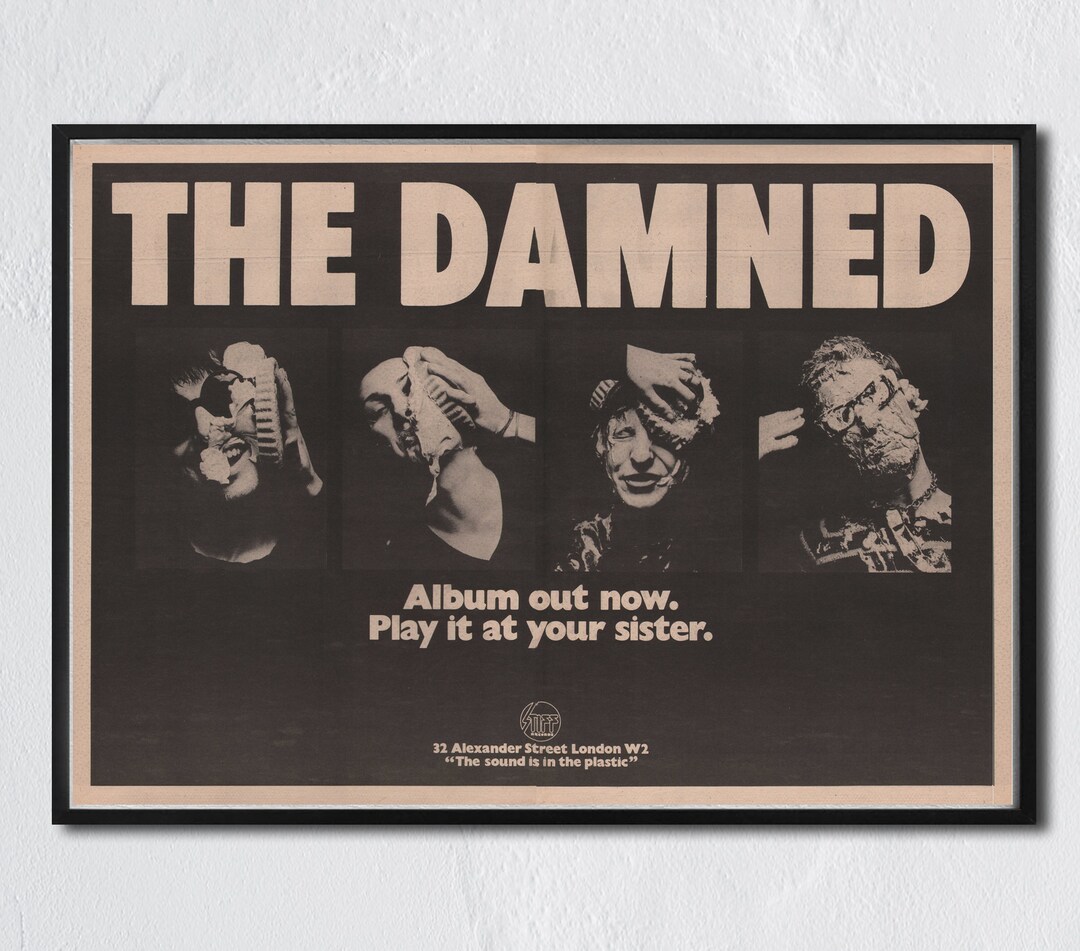 The DAMNED - 1977 Poster Huge Doublepage Original NME - Play It at Your ...