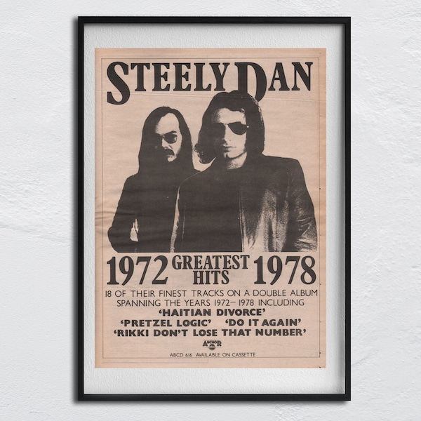 Steely Dan Poster - Etsy