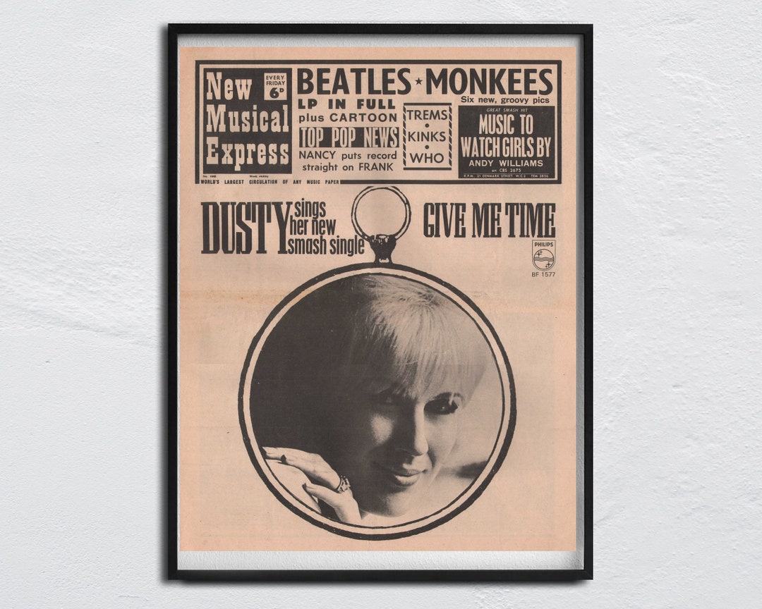 DUSTY SPRINGFIELD Poster - 1967 Original NME Cover / Backside the Who ...