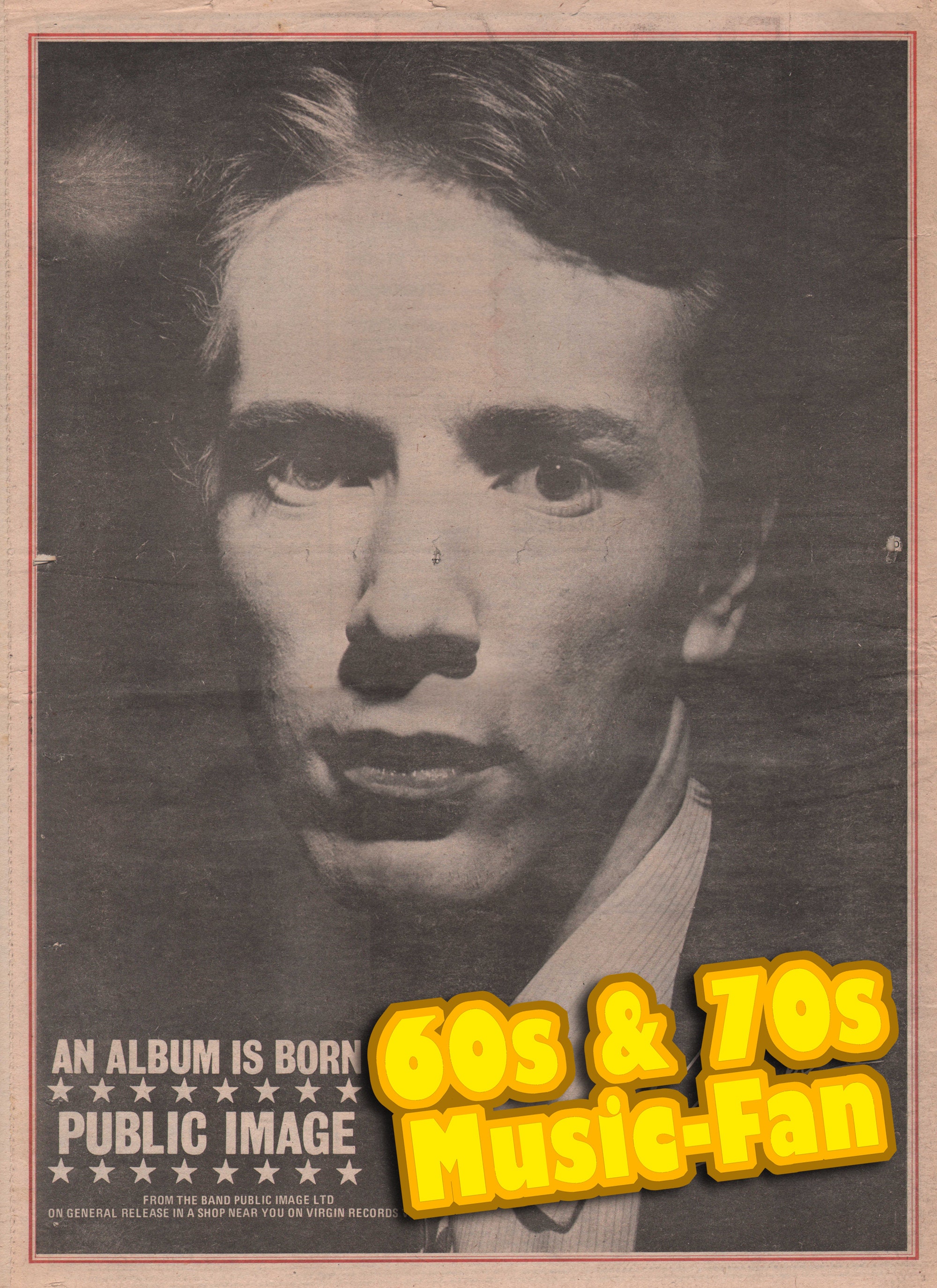 1978 Poster Sex Pistols Pil Public Image Ltd Original Nme Johnny Rotton John Lydon Jim