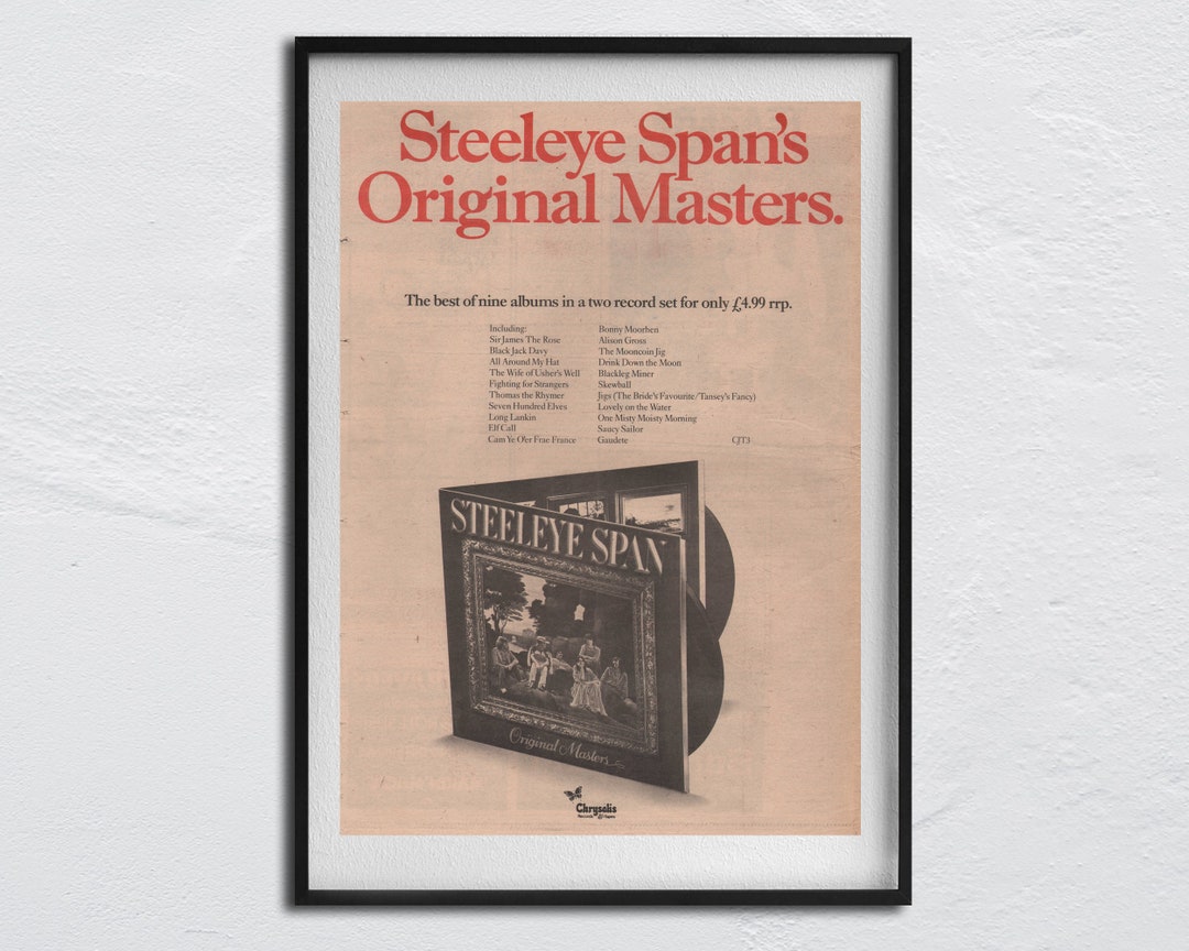 STEELEYE SPAN Poster - 1977 Original NME - Peter Knight, , Maddy Prior ...